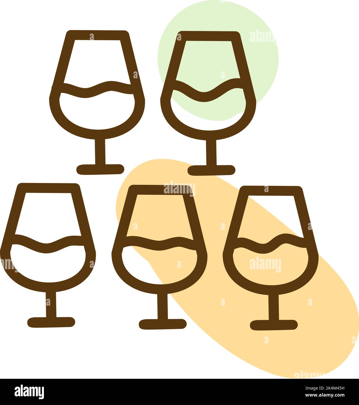 Set transparent wine glasses on Stock Vector Images - Alamy