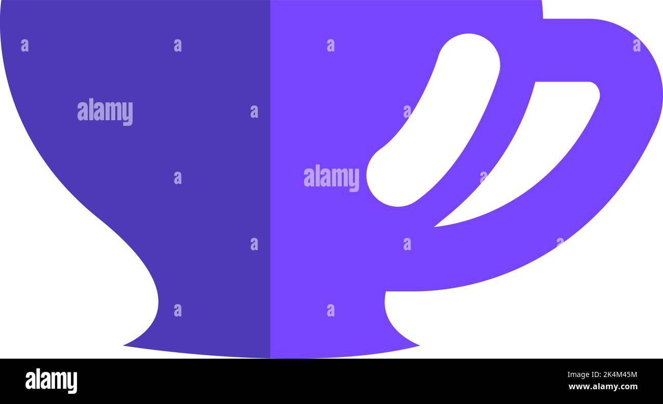 Small purple cup, illustration, vector on a white background Stock ...