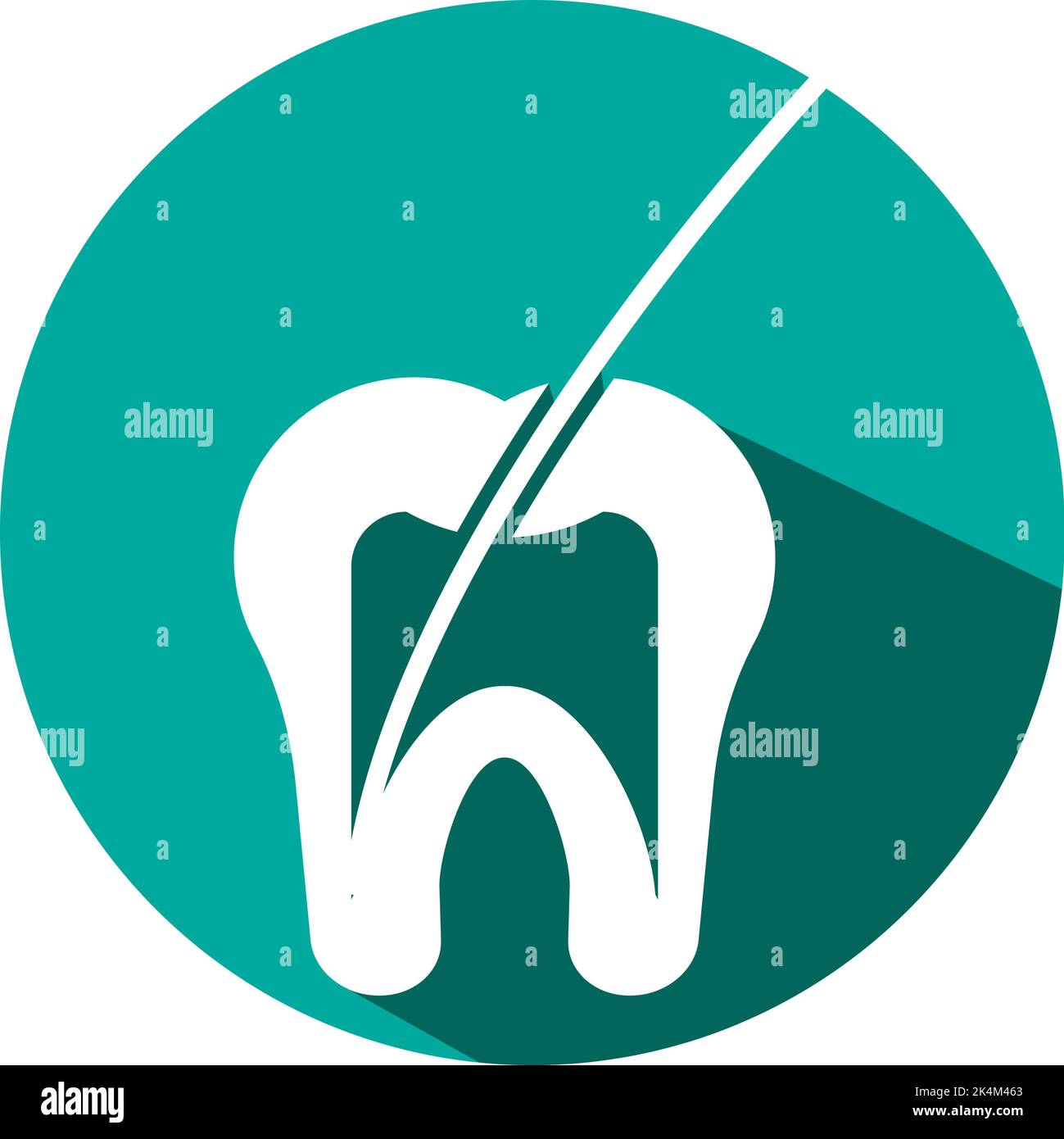 Cleaning tooth root, illustration, vector on a white background Stock ...