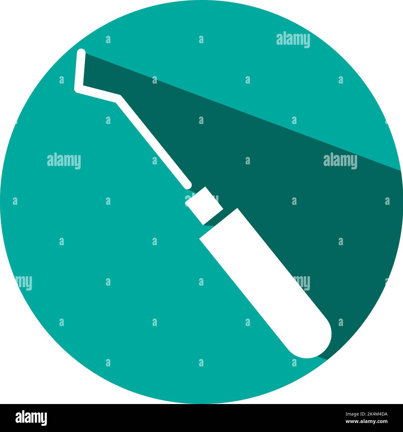 Dental probe, illustration, vector on a white background Stock Vector ...