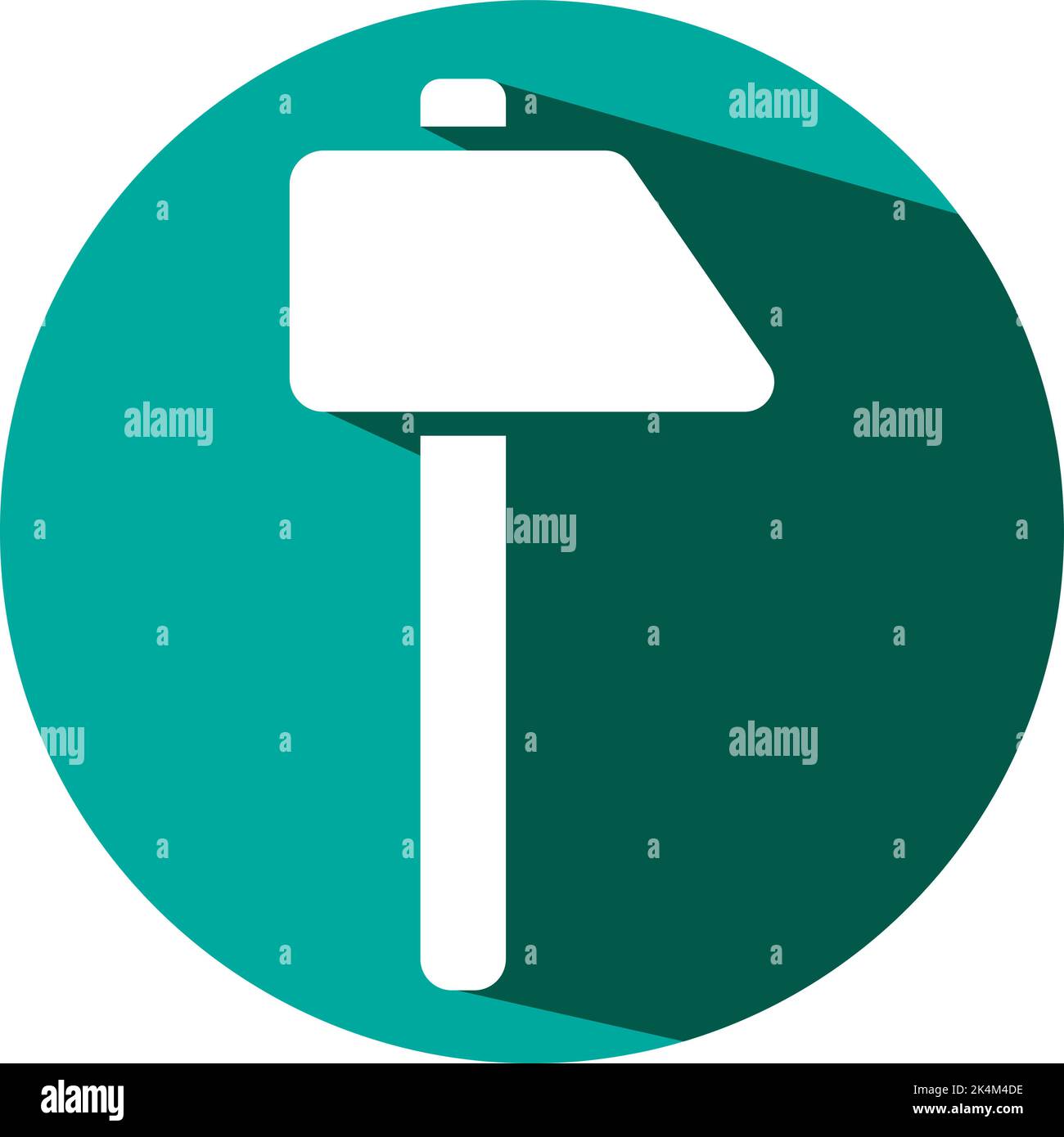 Construction rubber hammer, illustration, vector on a white background ...