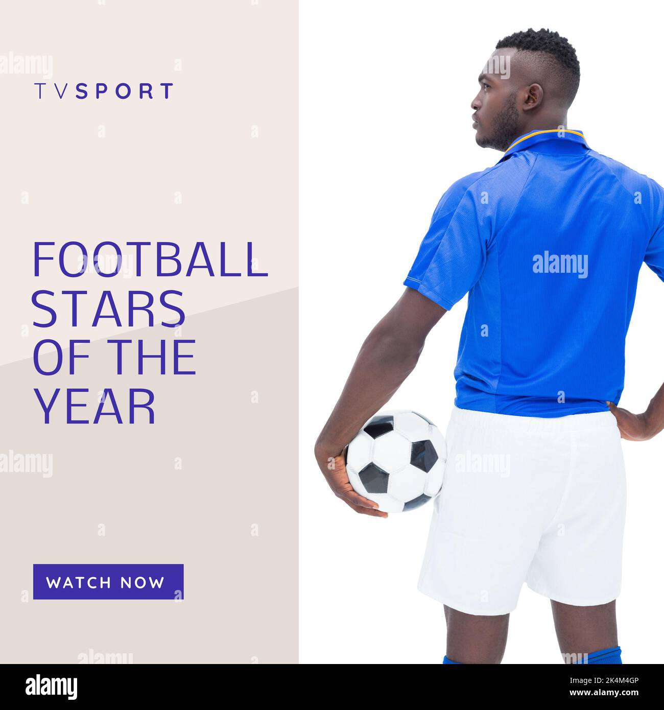 Square image of football stars of the year and african american male ...