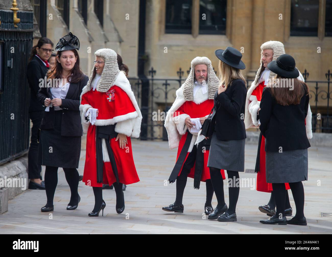 London, England, UK. 3rd Oct, 2022. Judges are seen outside Westminster ...