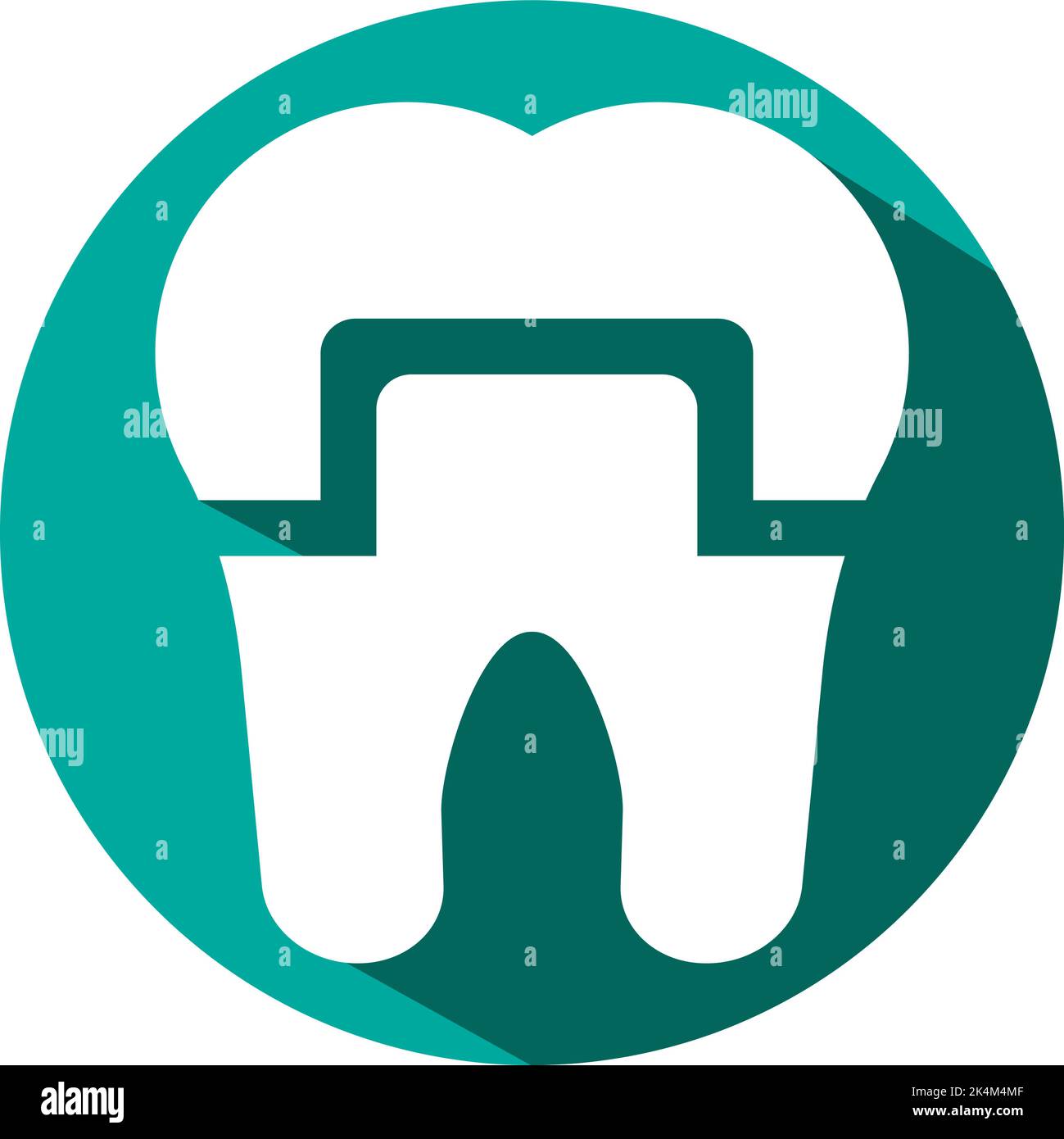 Tooth crown, illustration, vector on a white background Stock Vector ...