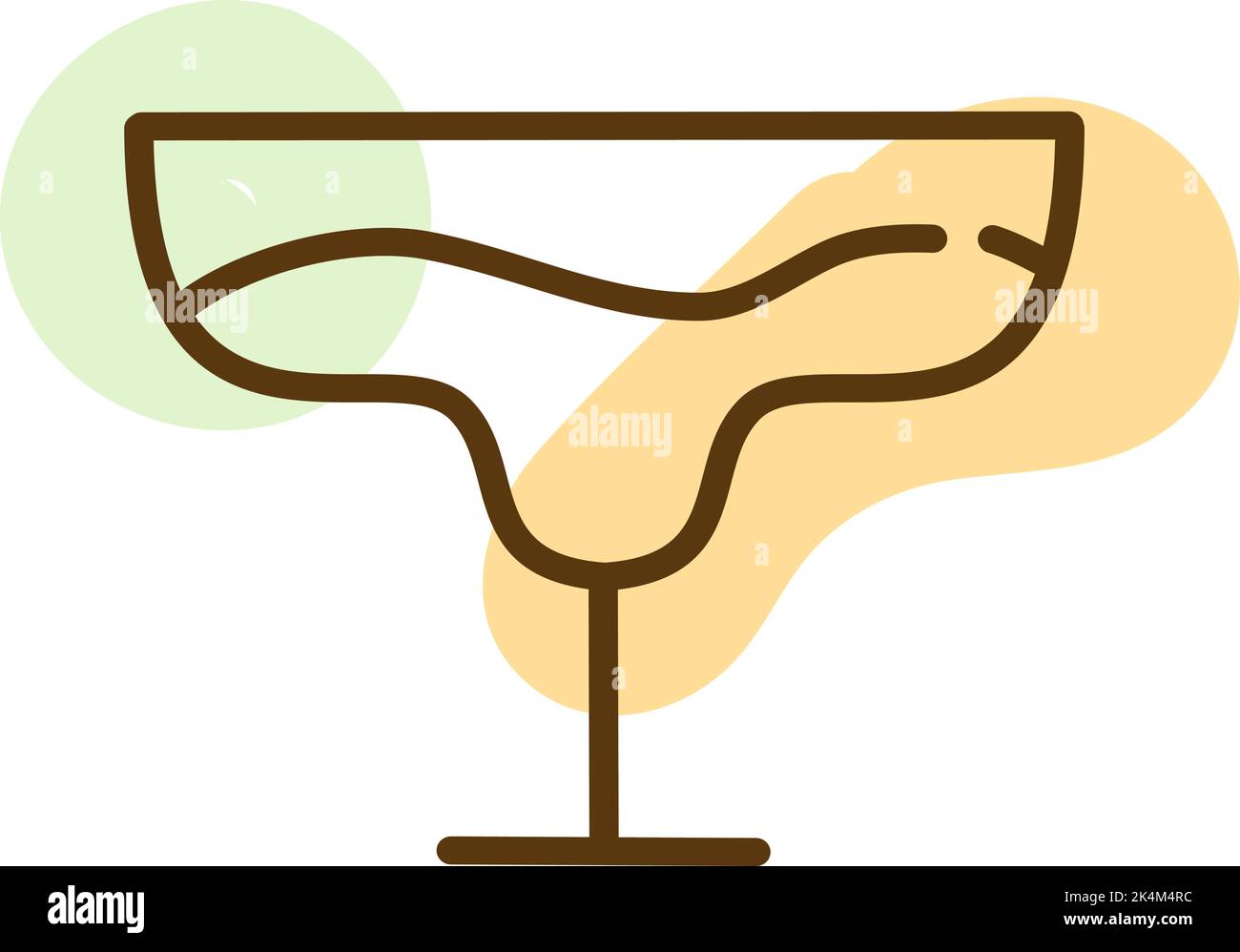 Coctail glass, illustration, vector on a white background Stock Vector ...