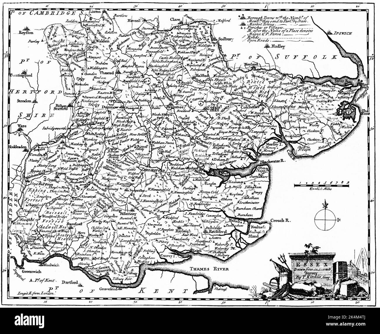 Hertfordshire map hi-res stock photography and images - Alamy