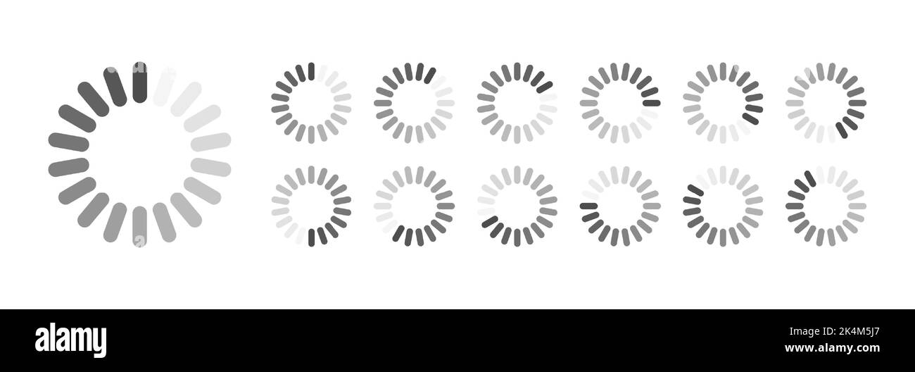 Circular Loading Buffering Icons Vector Stock Vector Image & Art - Alamy