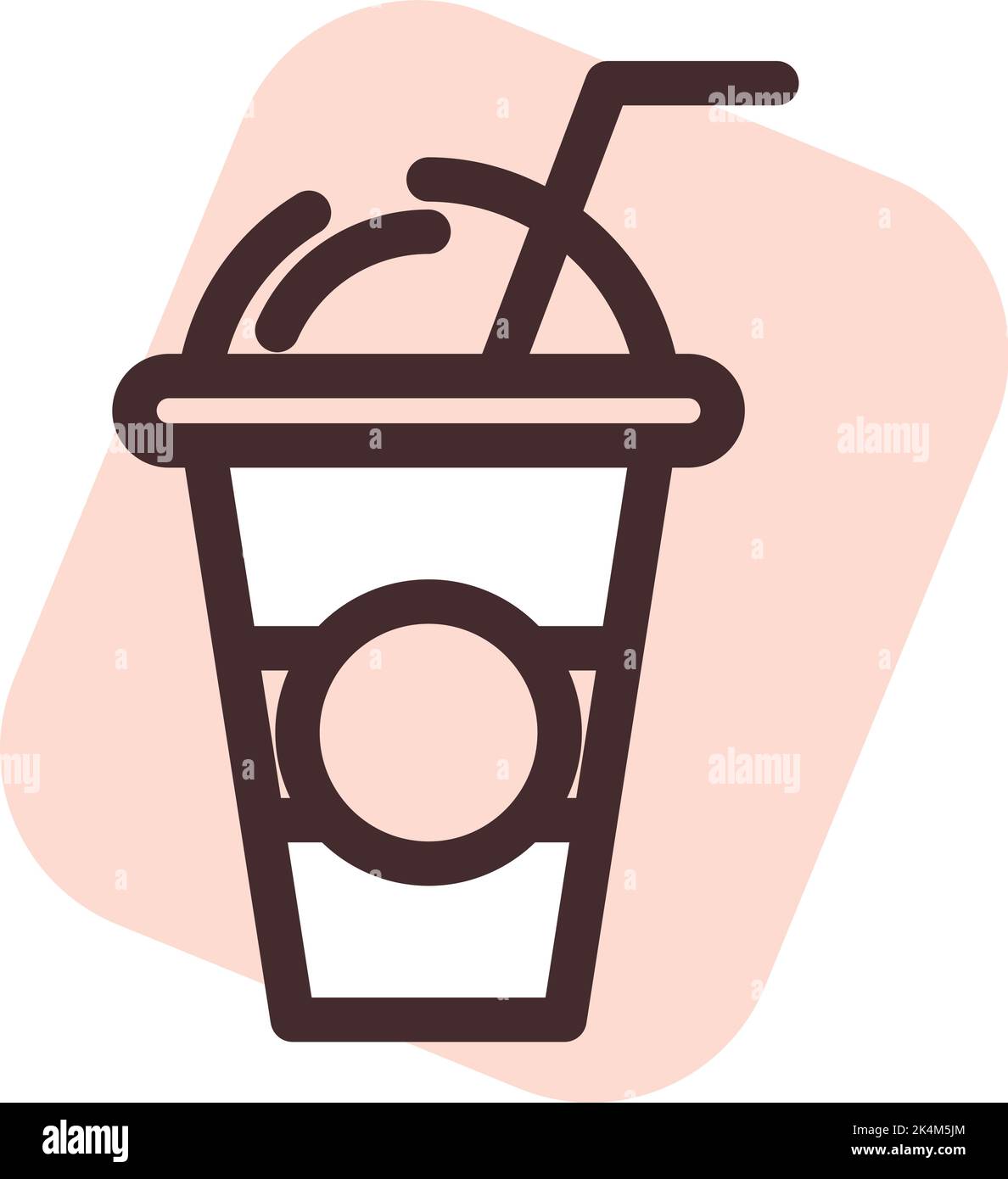 Iced coffee, illustration, vector on a white background Stock Vector ...