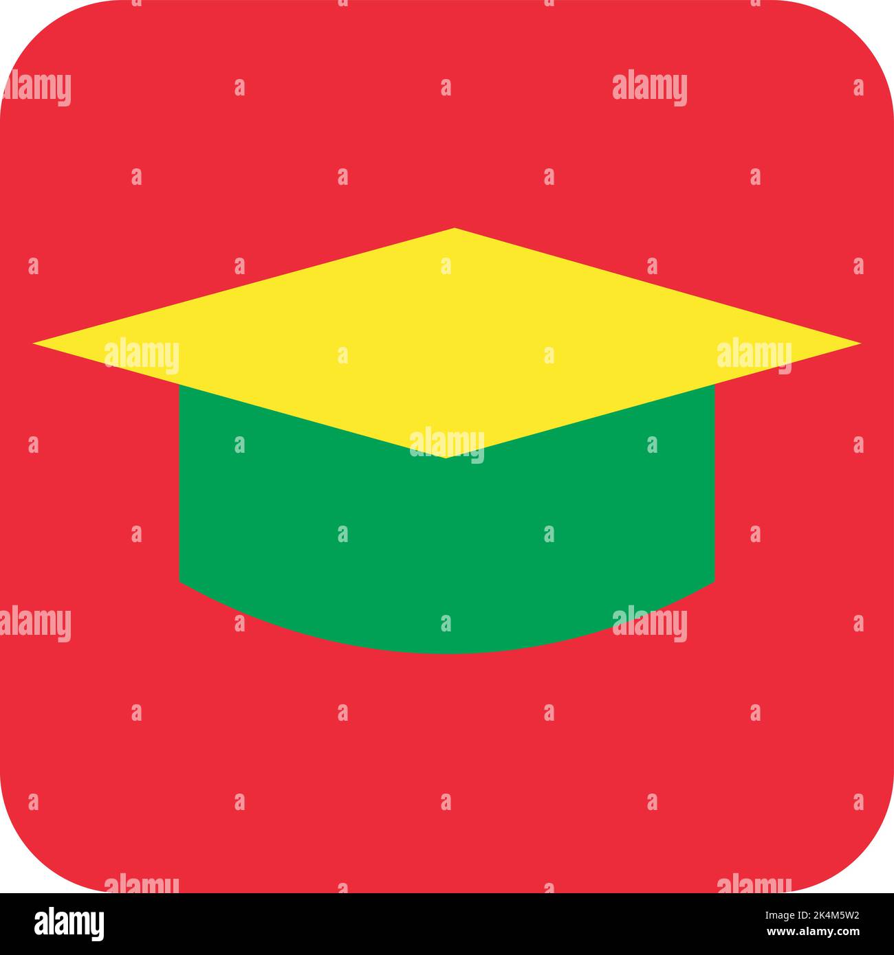 Educational graduation hat, illustration, vector on a white background ...