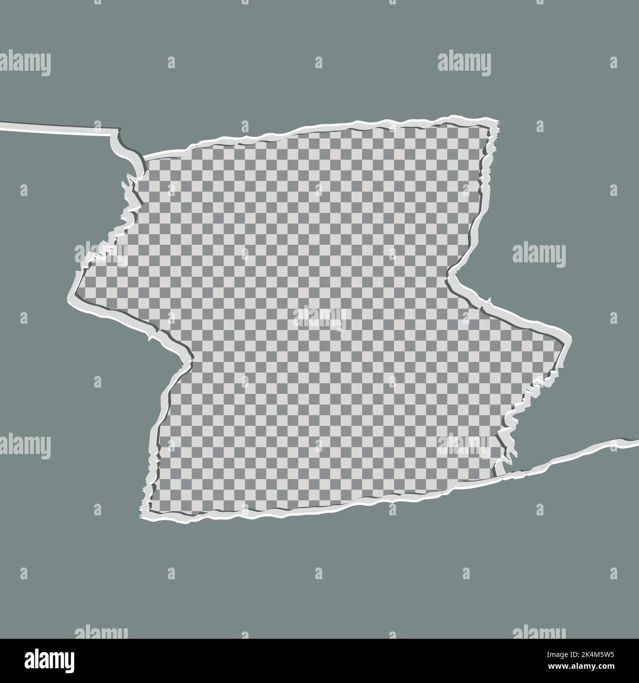 Tore off half a sheet of gray paper from the top. Vector paper design ...