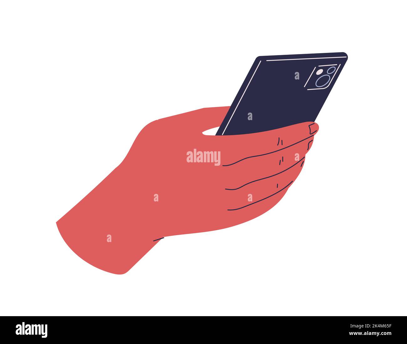 Smartphone in hand. Vector illustration Stock Vector Image & Art - Alamy
