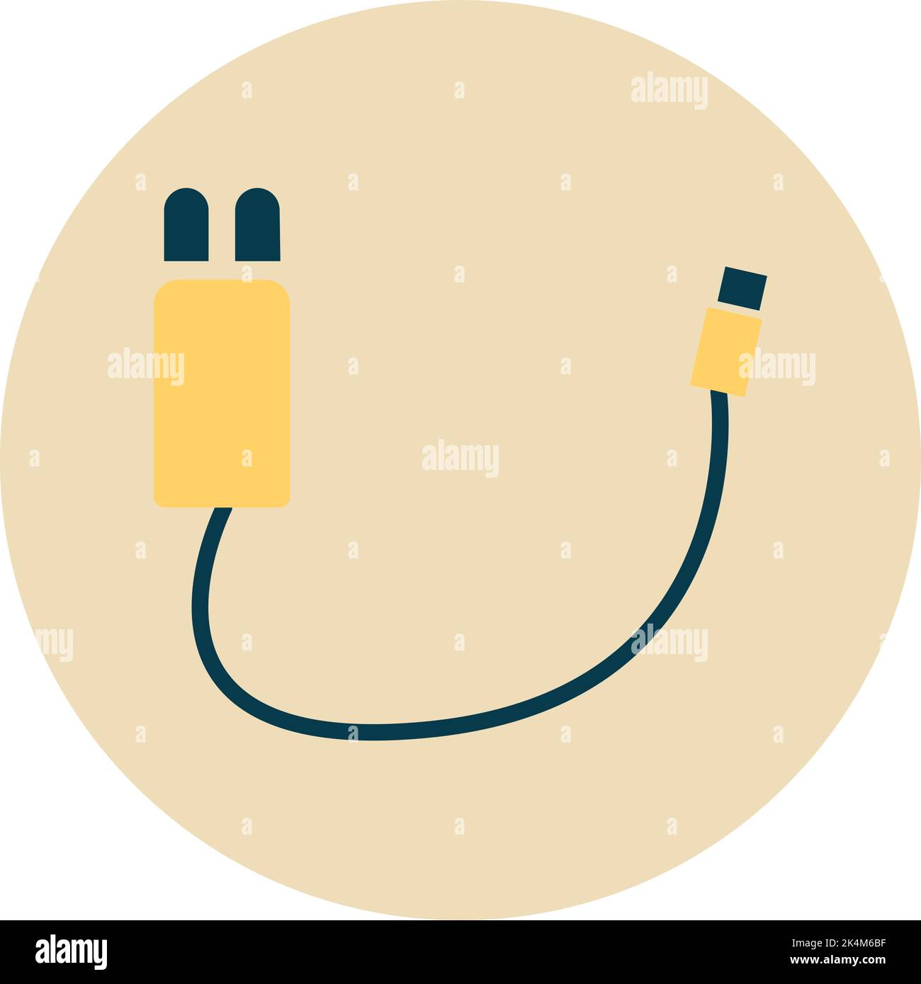 Electronic charger, illustration, vector on a white background Stock ...