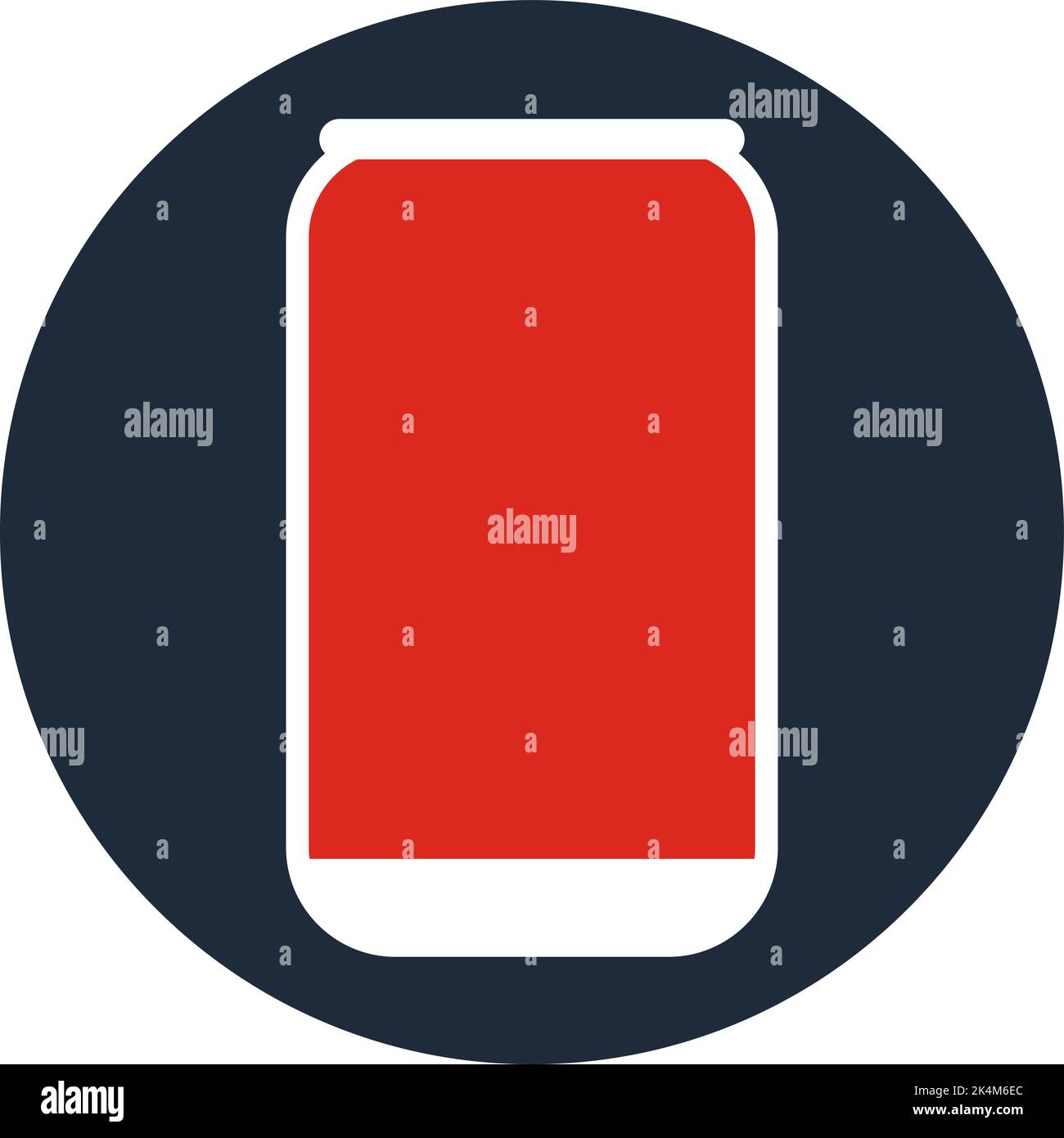 Red soda can, illustration, vector on a white background Stock Vector ...