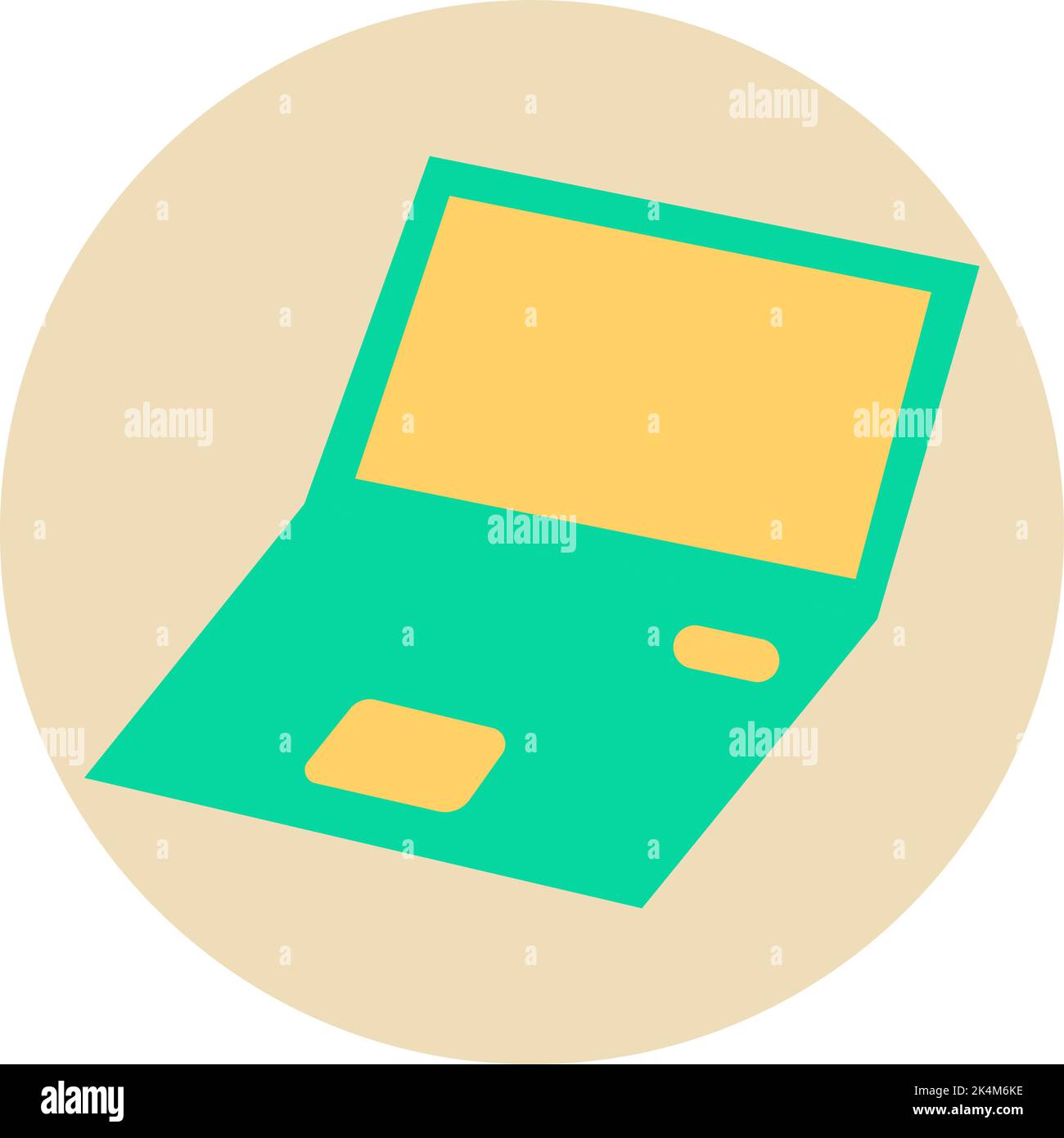 Electronic green laptop, illustration, vector on a white background ...