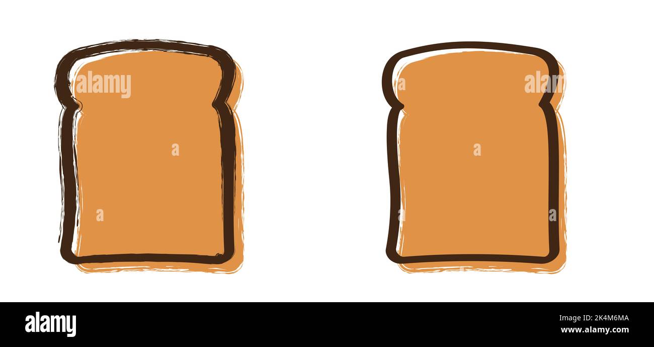 Bread slices icon or symbol. Flat vector breads pictogram. cartoon ...