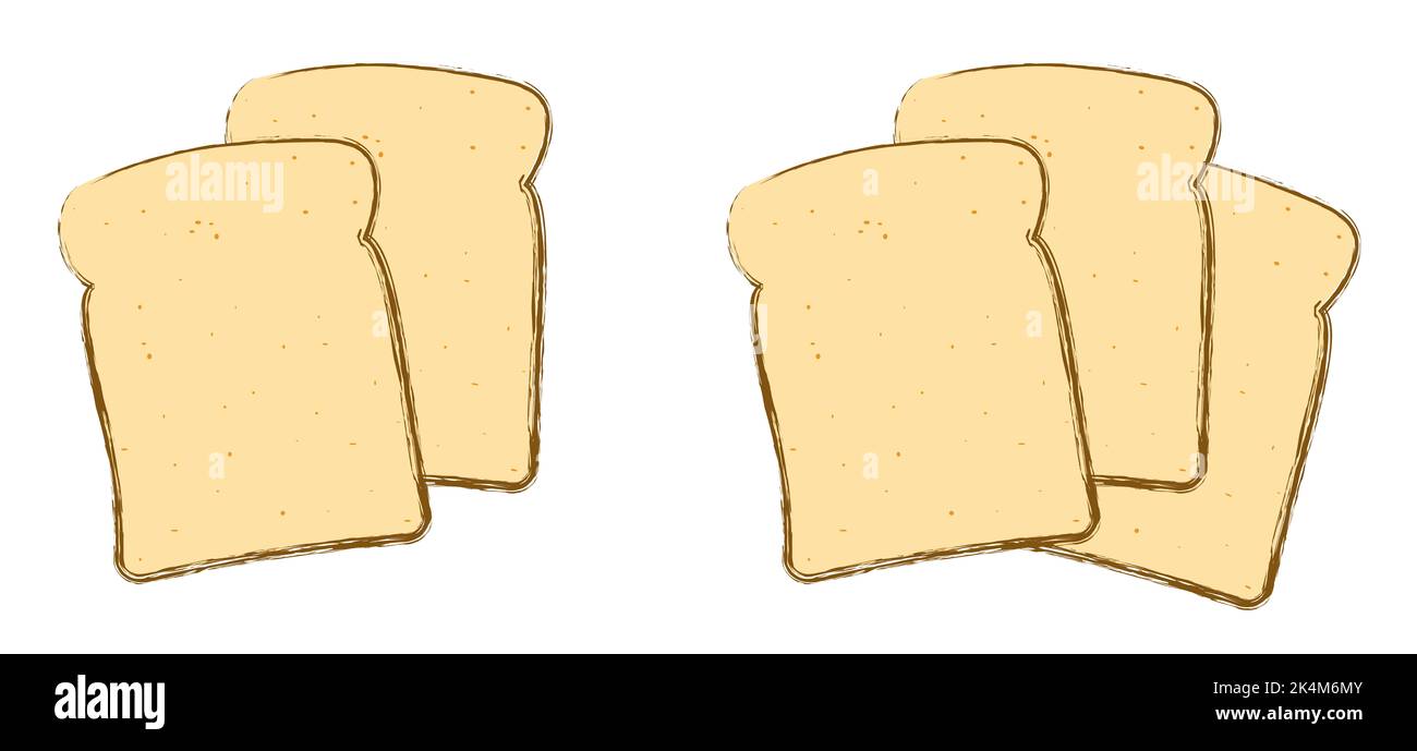 Bread slices icon or symbol. Flat vector breads pictogram. cartoon ...