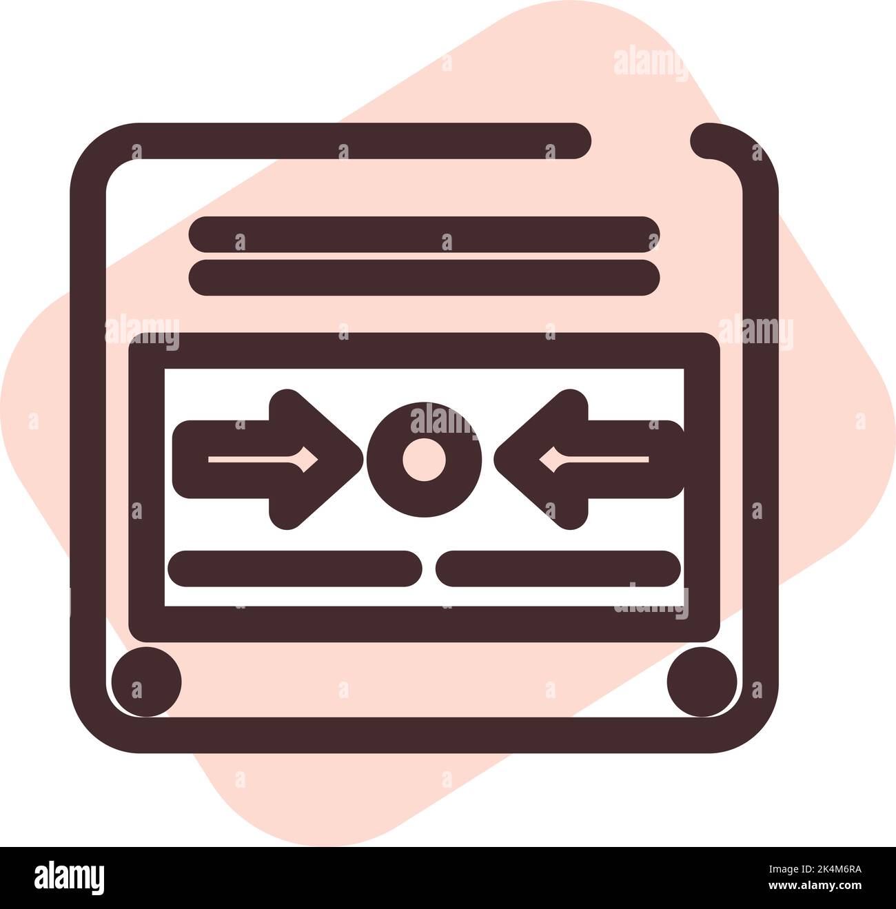 Firefighter call point, illustration, vector on a white background ...