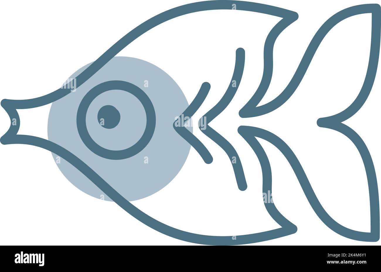 Triangle fish, illustration, vector on a white background Stock Vector ...