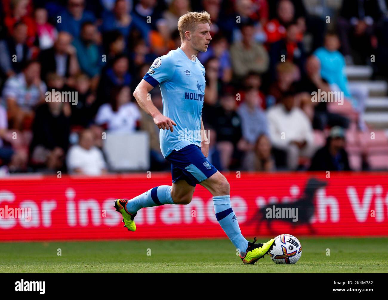 Brentford's Ben Mee in action during the Premier League match at the ...