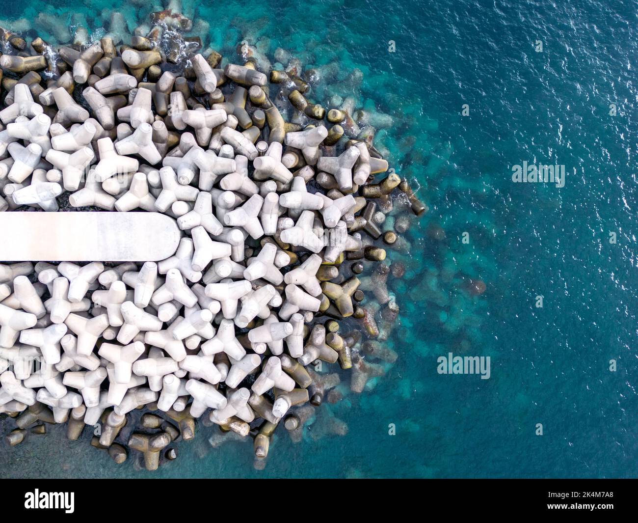 Shoreline with breakwaters aerial hi-res stock photography and images ...