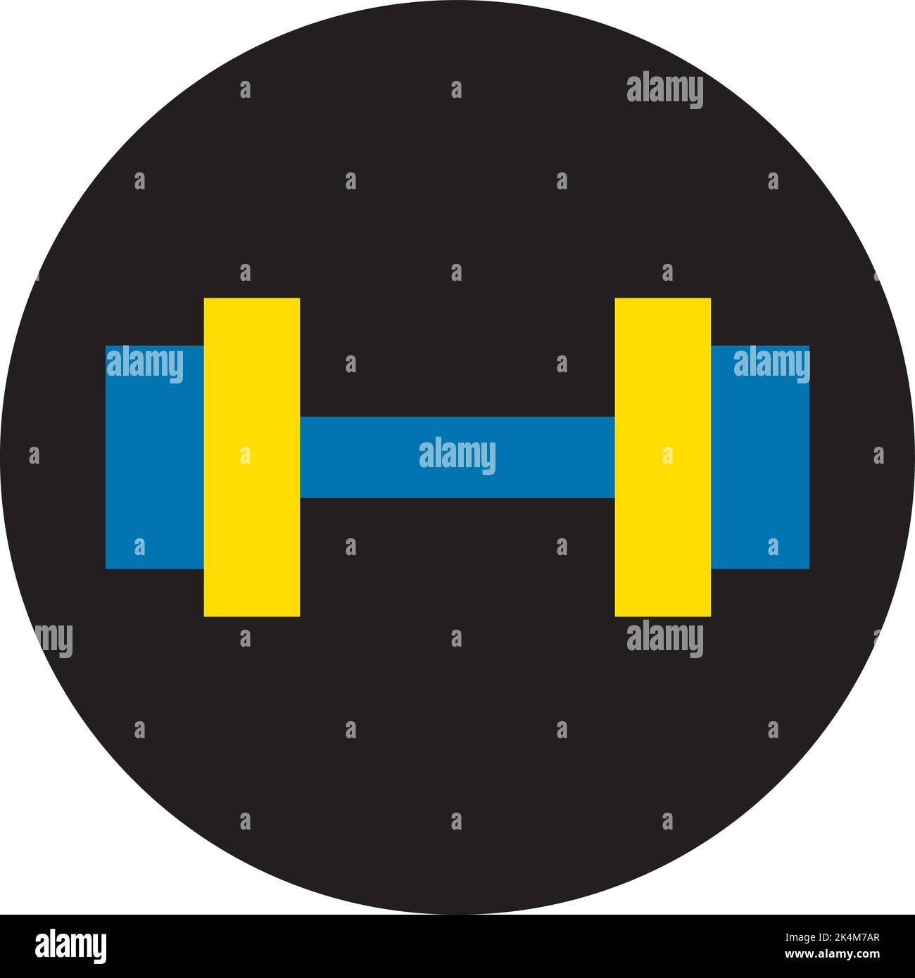 Fitness barbell, illustration, vector on a white background Stock ...