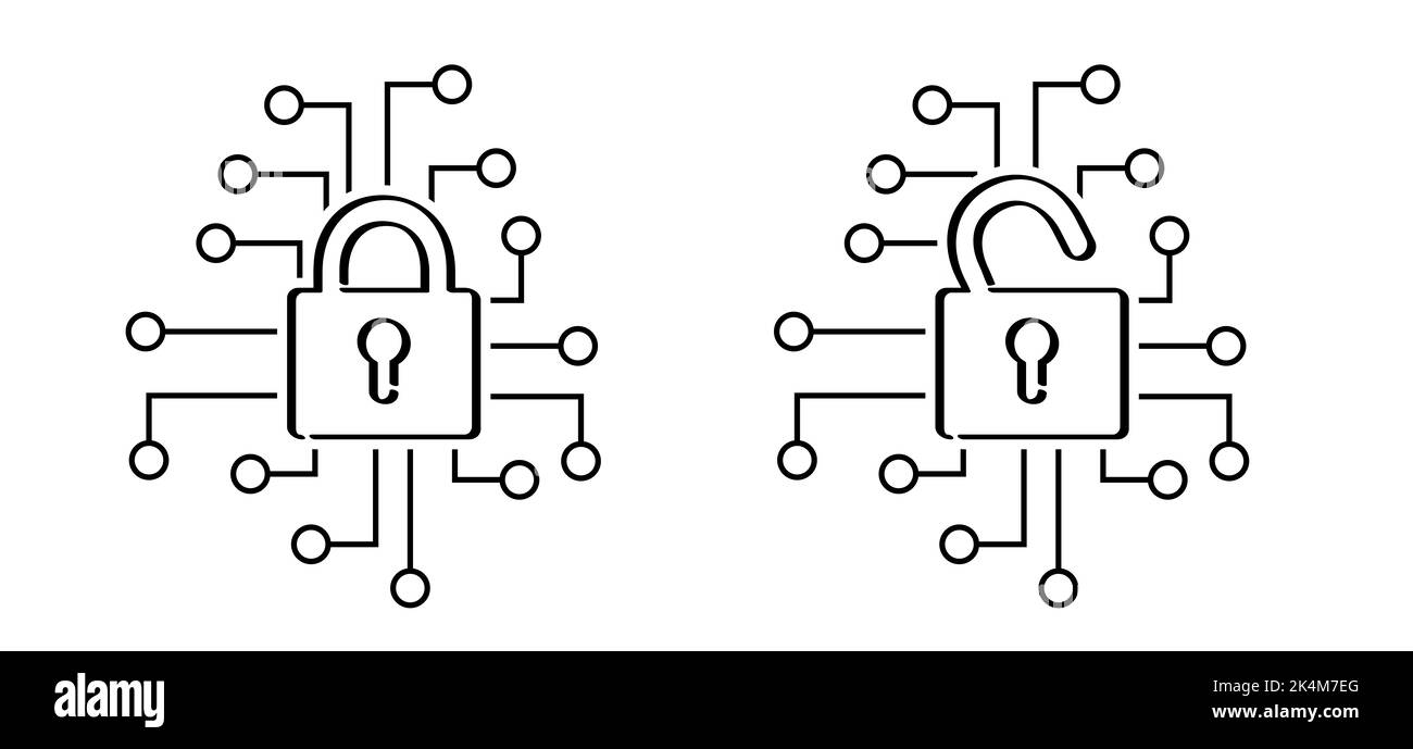 Cyber security icon. Vector password and security in Progress logo ...