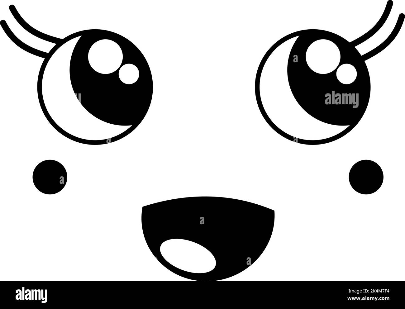 Surprised emoji, illustration, vector on a white background Stock ...
