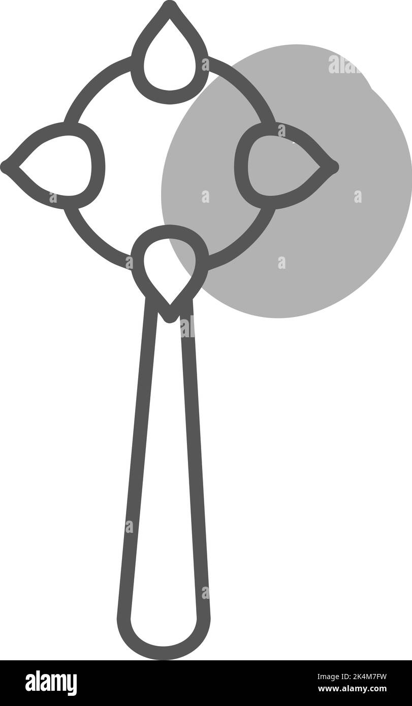 Viking flail, illustration, vector on a white background Stock Vector ...