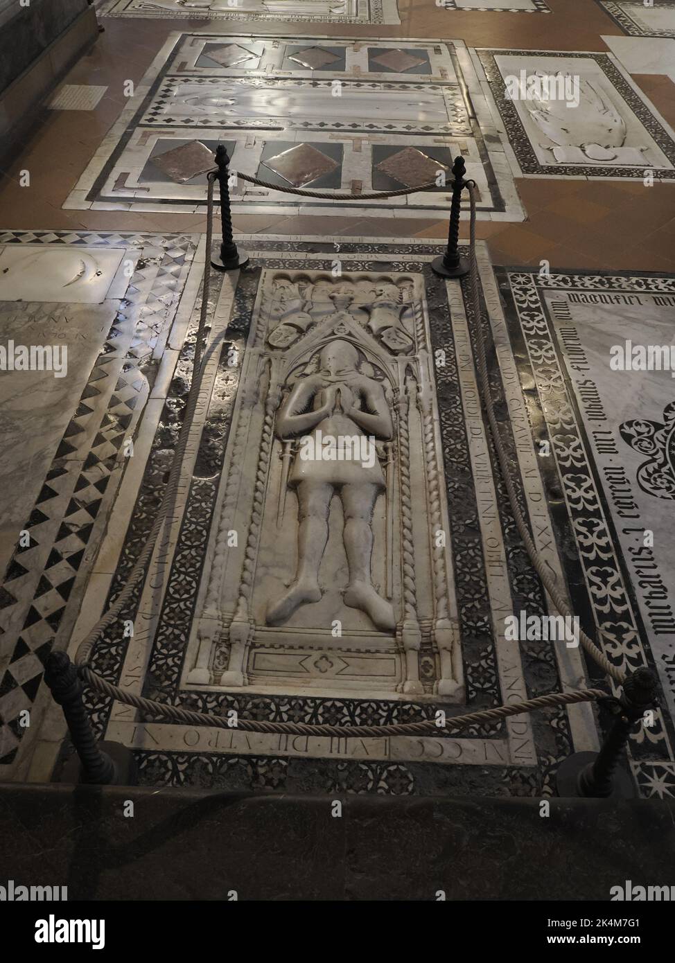 ground medieval tomb inside santa croce church florence Stock Photo - Alamy