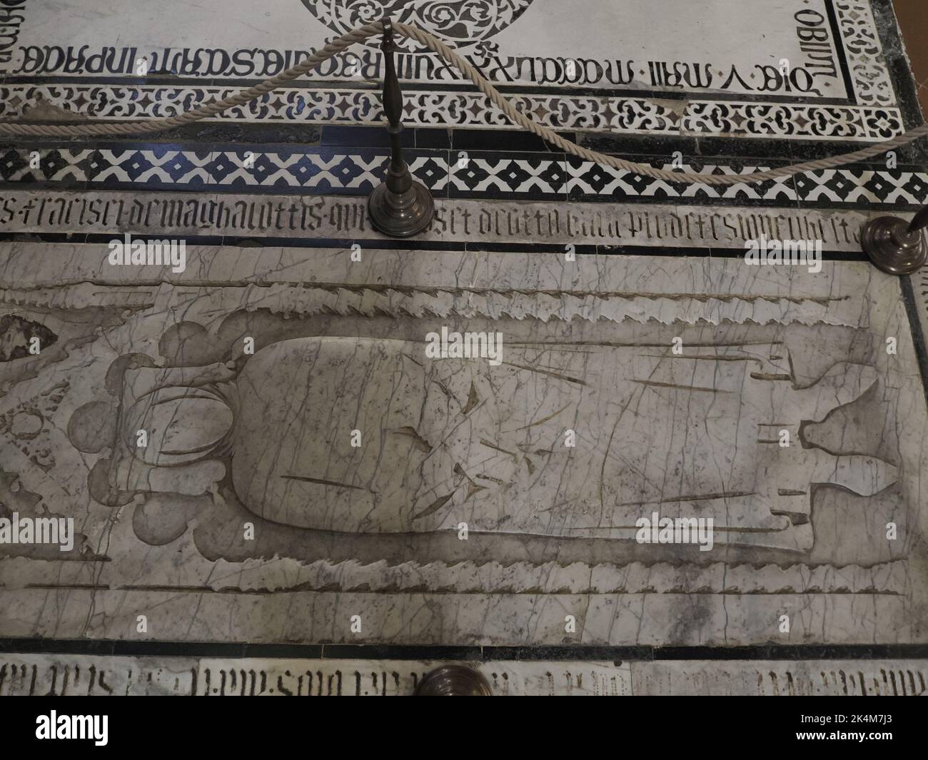 ground medieval tomb inside santa croce church florence Stock Photo - Alamy