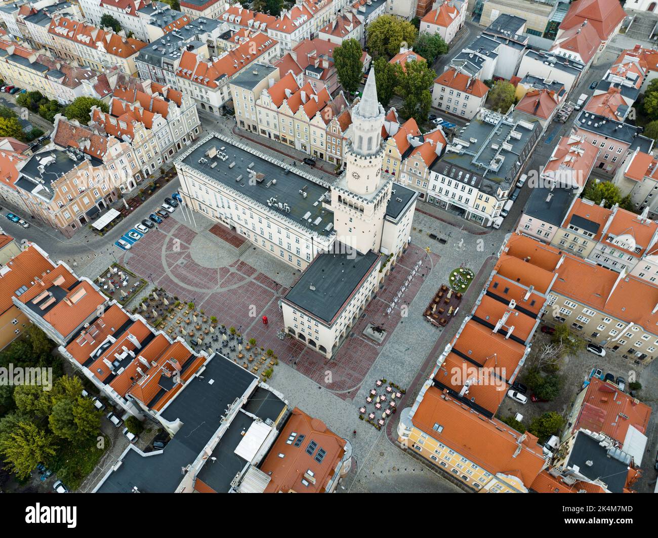 Opole Aerial View Market Square. Traditional Architecture Old Town from ...
