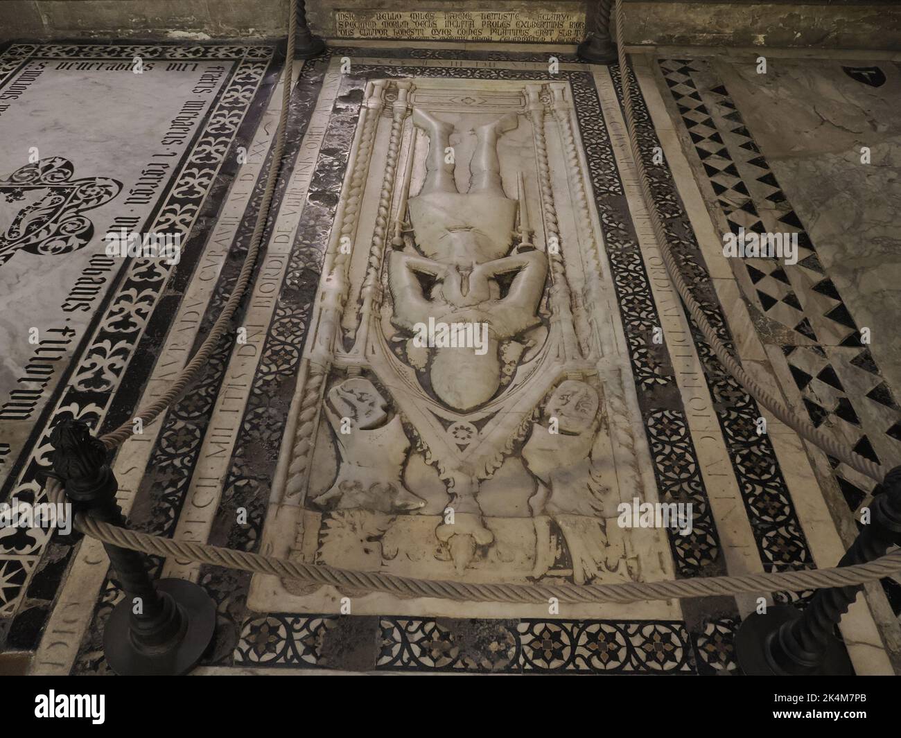 ground medieval tomb inside santa croce church florence Stock Photo - Alamy