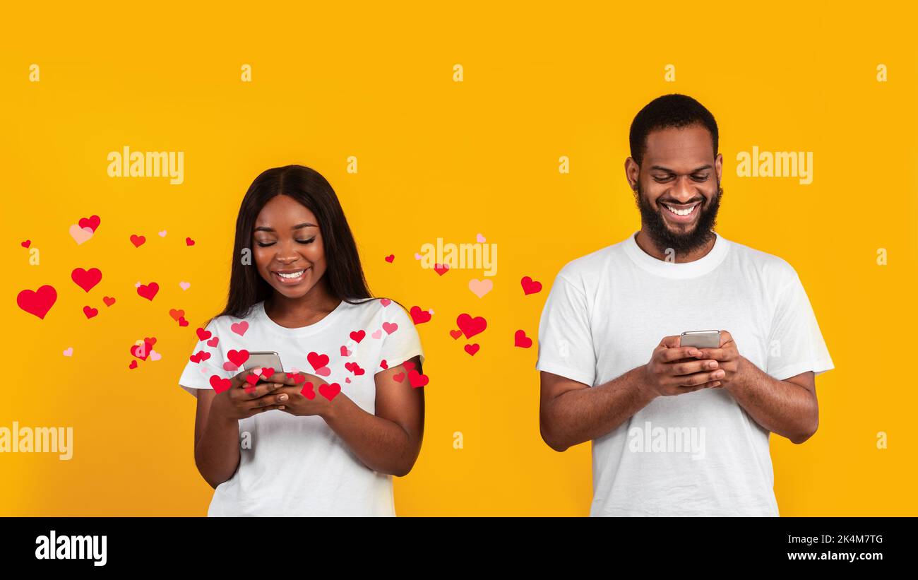 Man sending love messages hi-res stock photography and images - Alamy