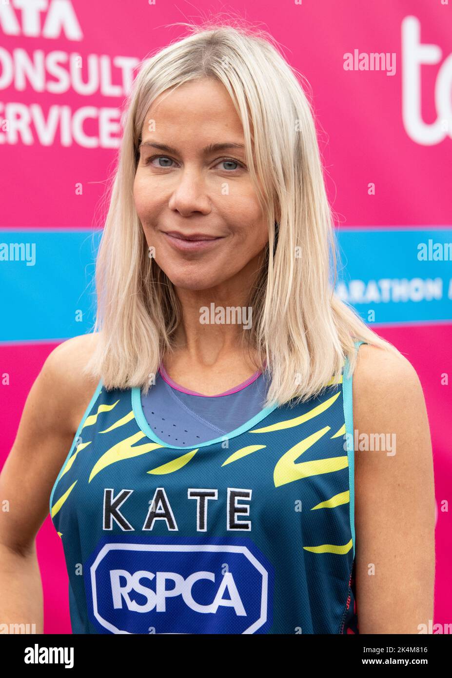 London, UK. Kate Lawler at the start of the 2022 TCS London Marathon ...