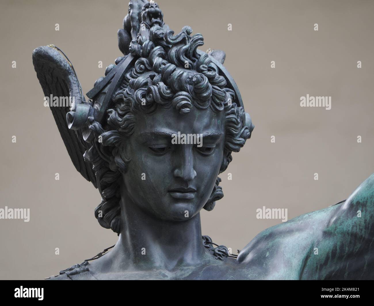 perseus cellini bronze statue detail in florence Stock Photo - Alamy