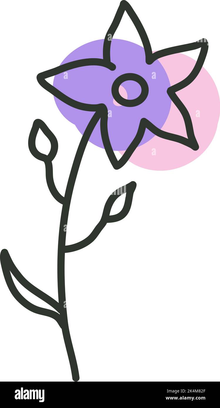 Happy flower, illustration, vector on a white background Stock Vector ...
