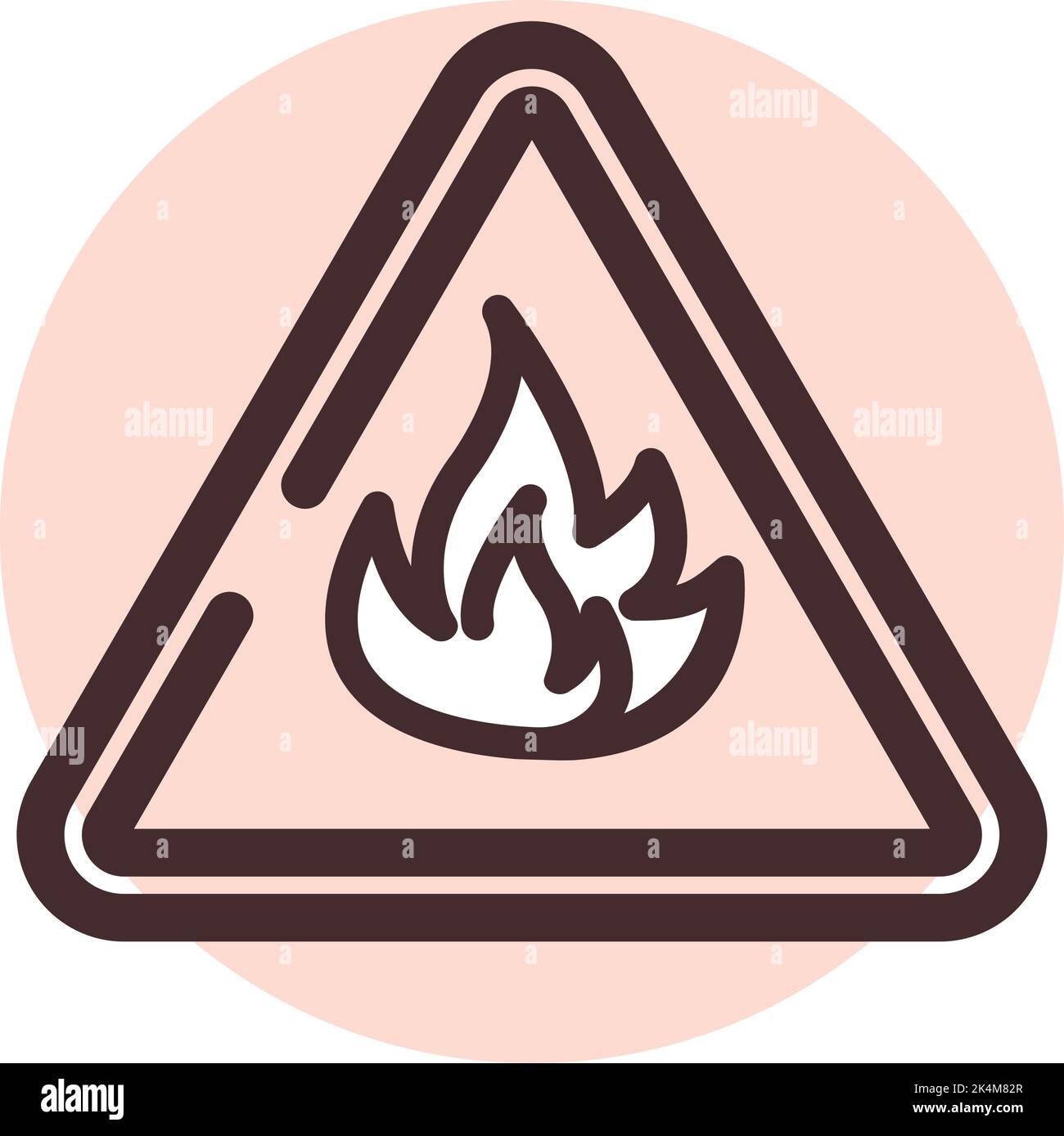 Fire sign, illustration, vector on a white background Stock Vector ...