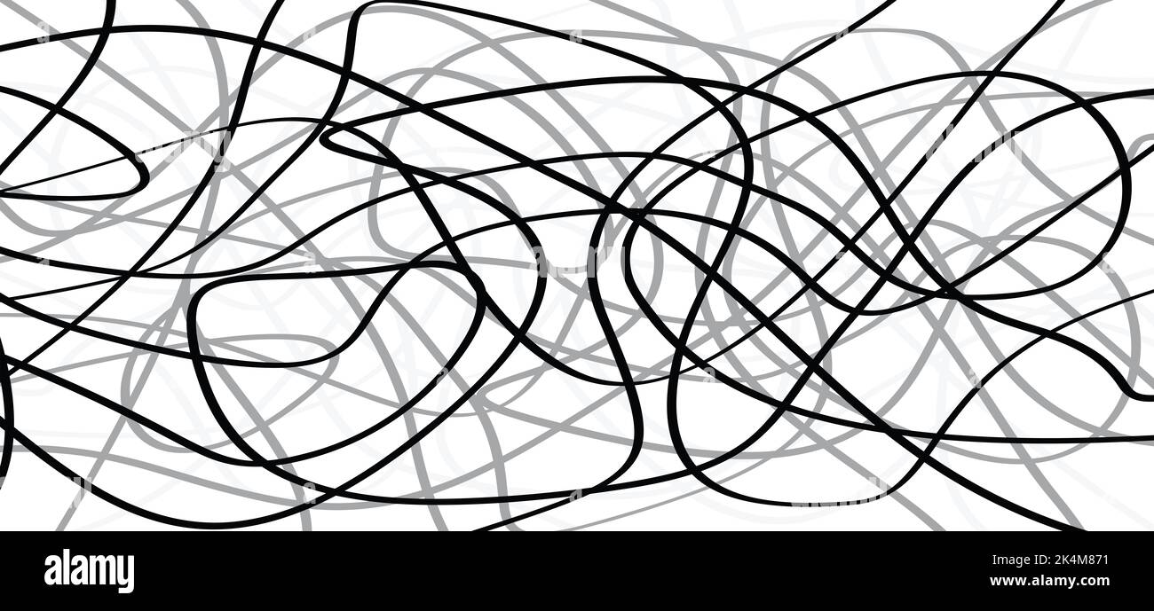 Cartoon, comic chaos, chaotic wavy line pattern, mesh, seamless. Kris ...