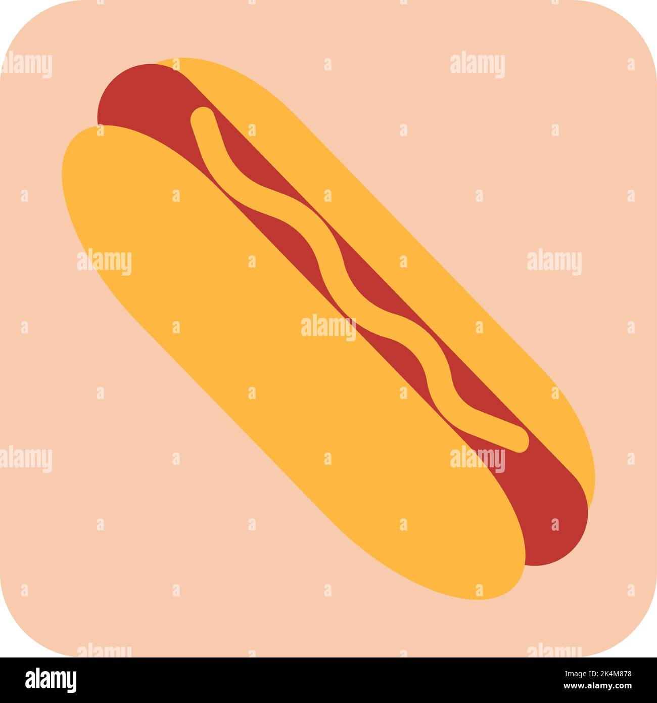 Tasty hot dog illustration Stock Vector Images - Alamy
