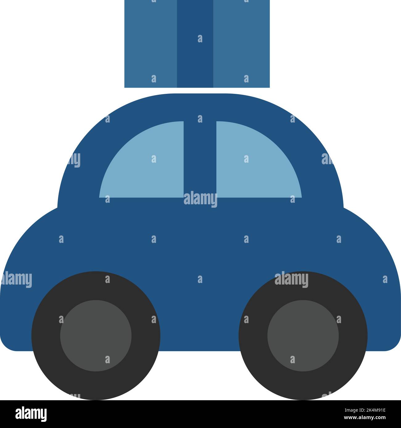 Blue car, illustration, vector on a white background Stock Vector Image ...