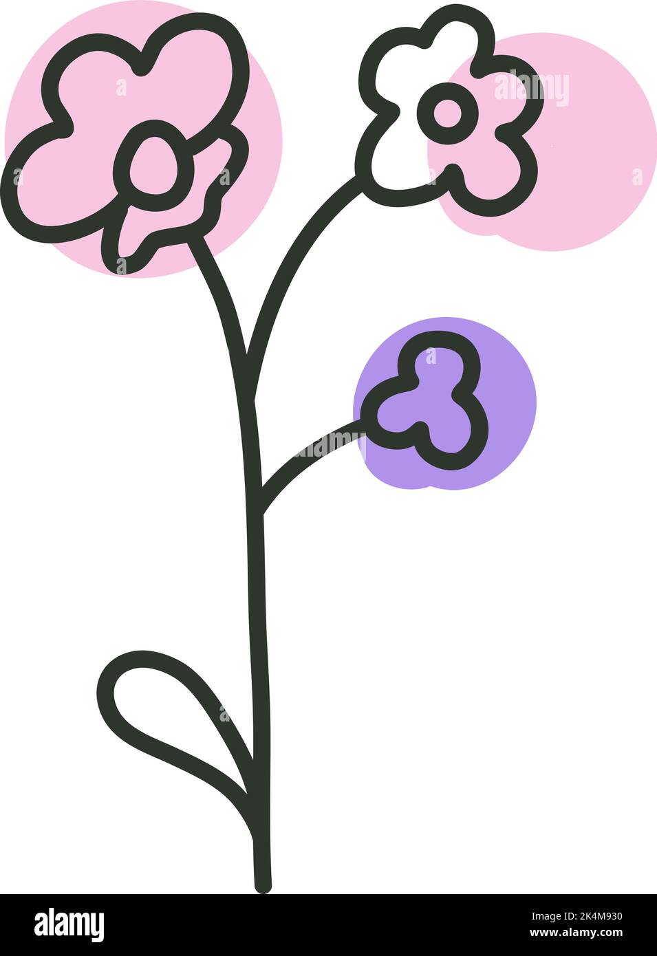 Violet flower illustration hi-res stock photography and images - Alamy
