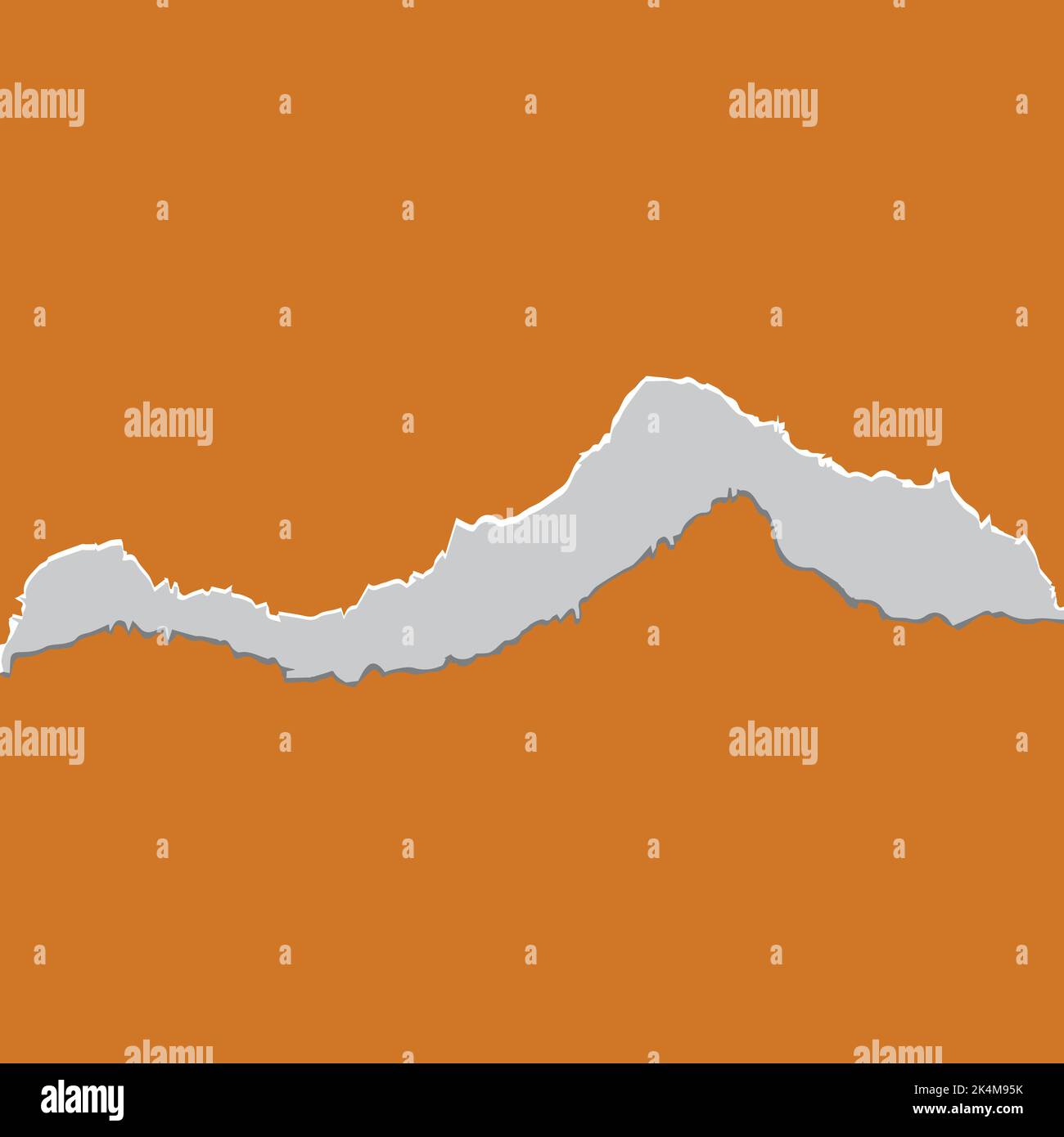 Tore off half a sheet of gray paper from the top. Vector paper design ...