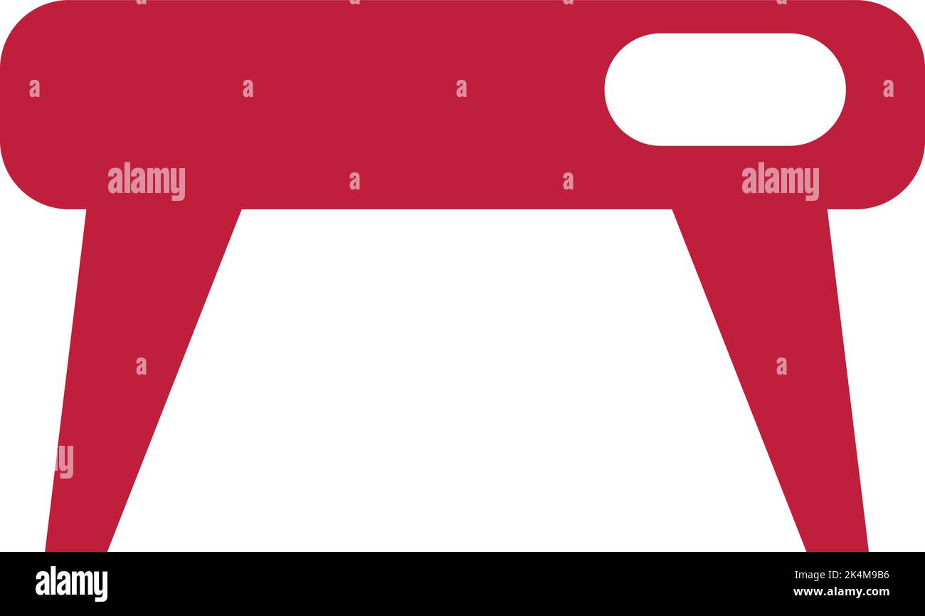 Red table, illustration, vector on a white background Stock Vector ...