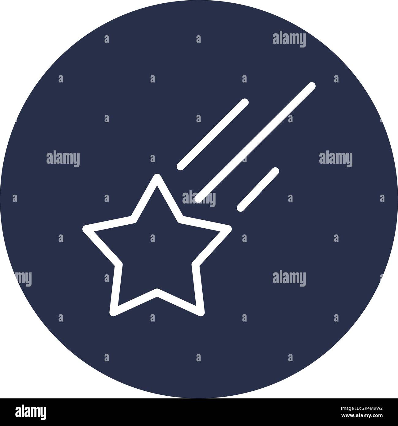Shooting star, illustration, vector on a white background Stock Vector ...