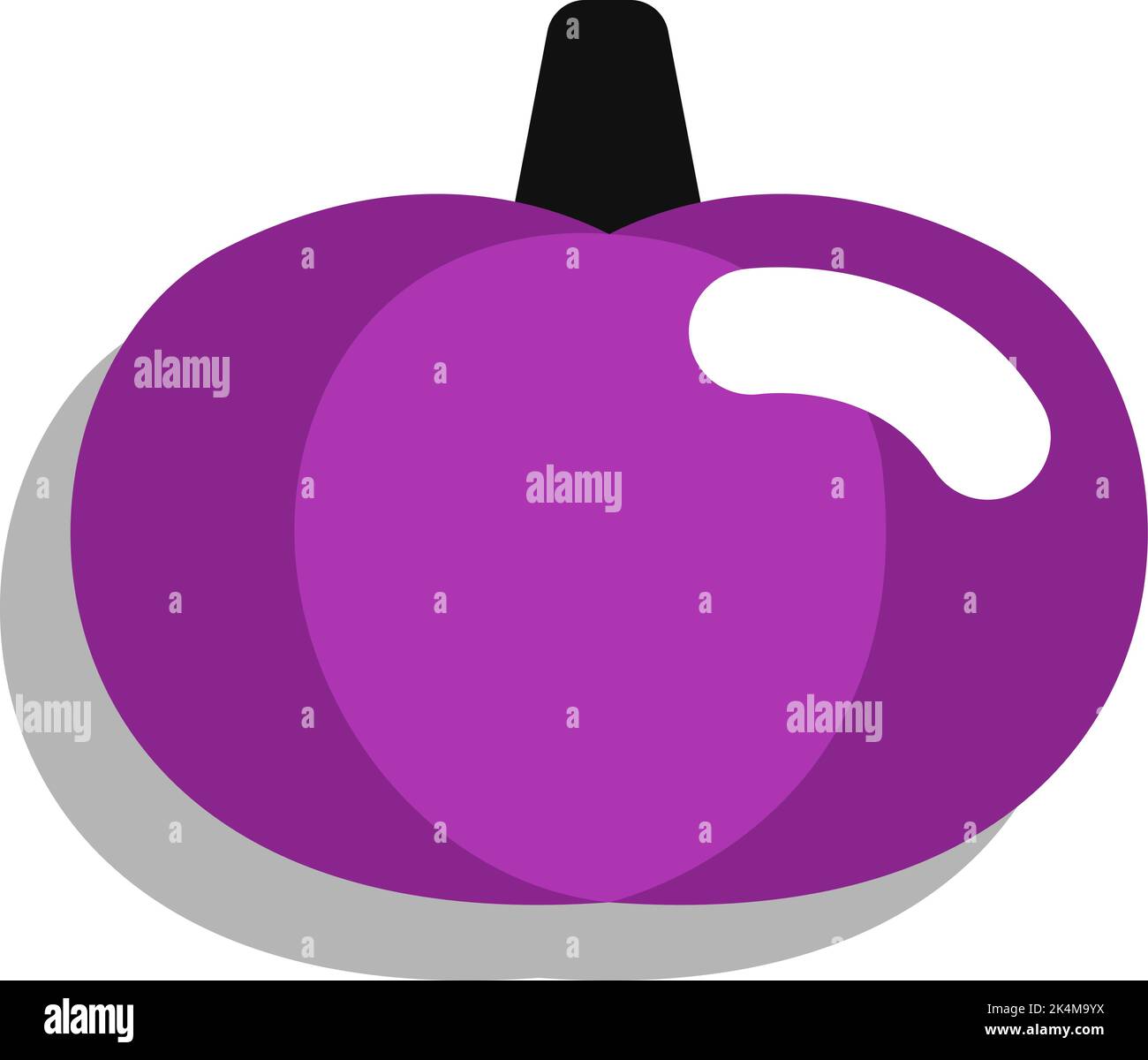 Purple halloween pumpkin, illustration, vector on a white background ...