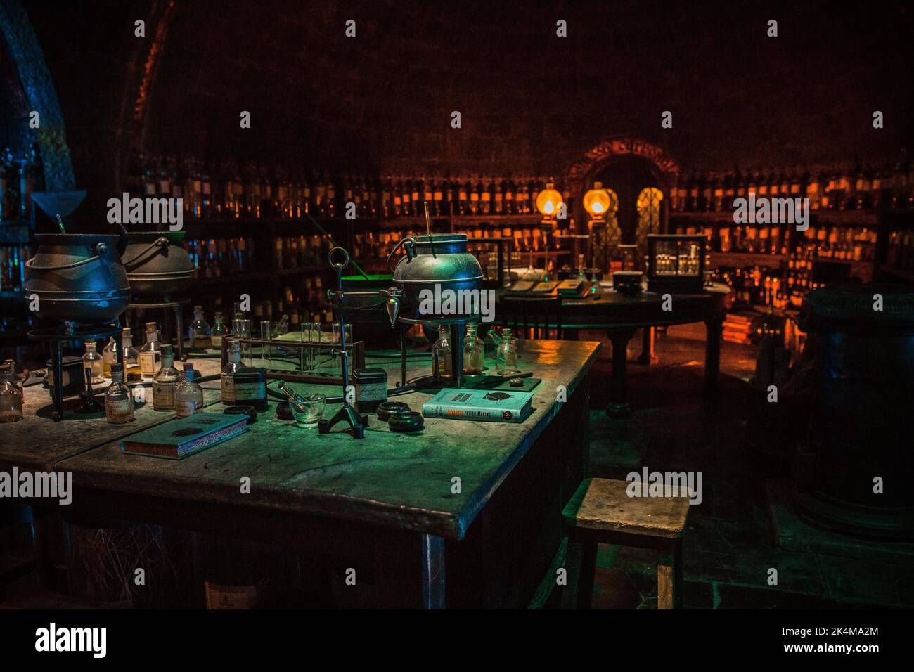 The dungeon potion classroom in Harry Potter Studio Tour, London Stock ...
