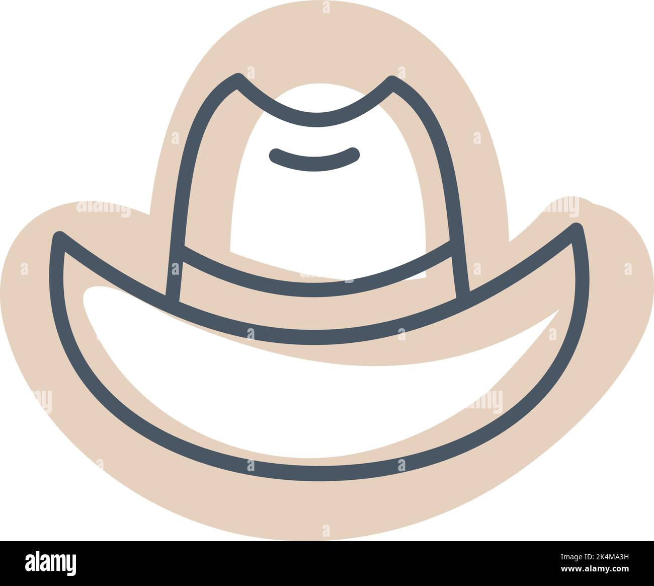 Cowboy hat, illustration, vector on a white background Stock Vector ...