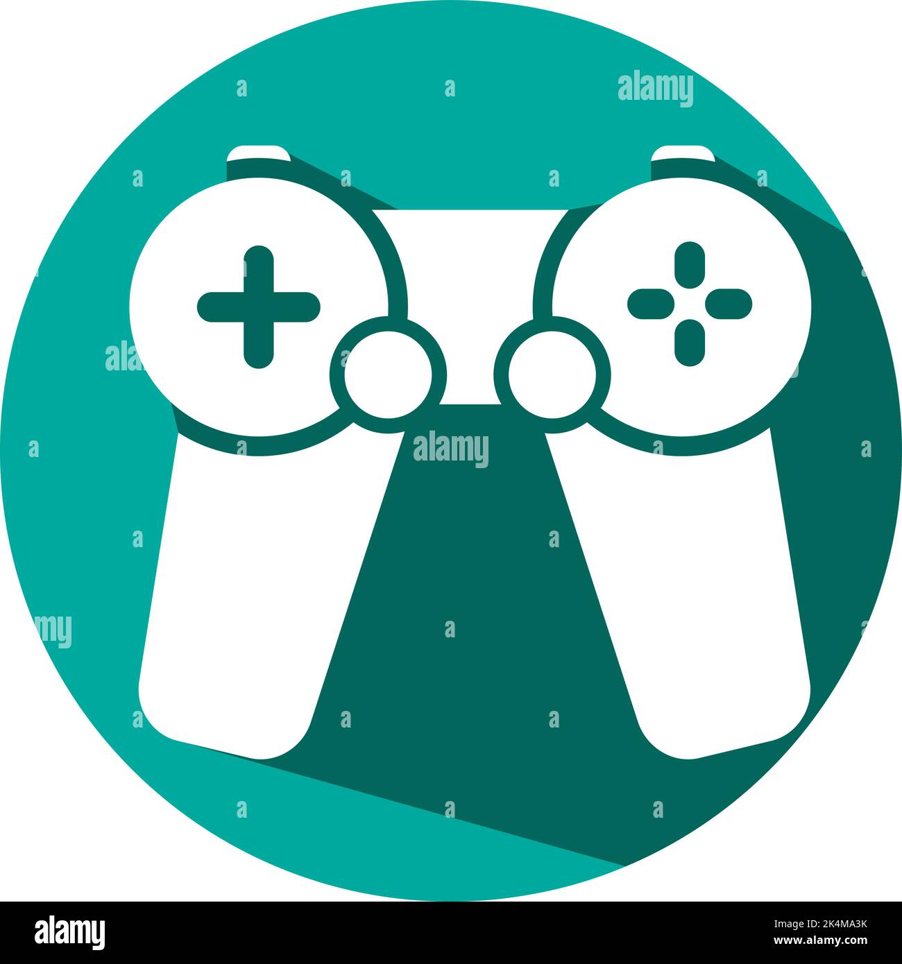 White Gaming controller, illustration, vector on a white background ...