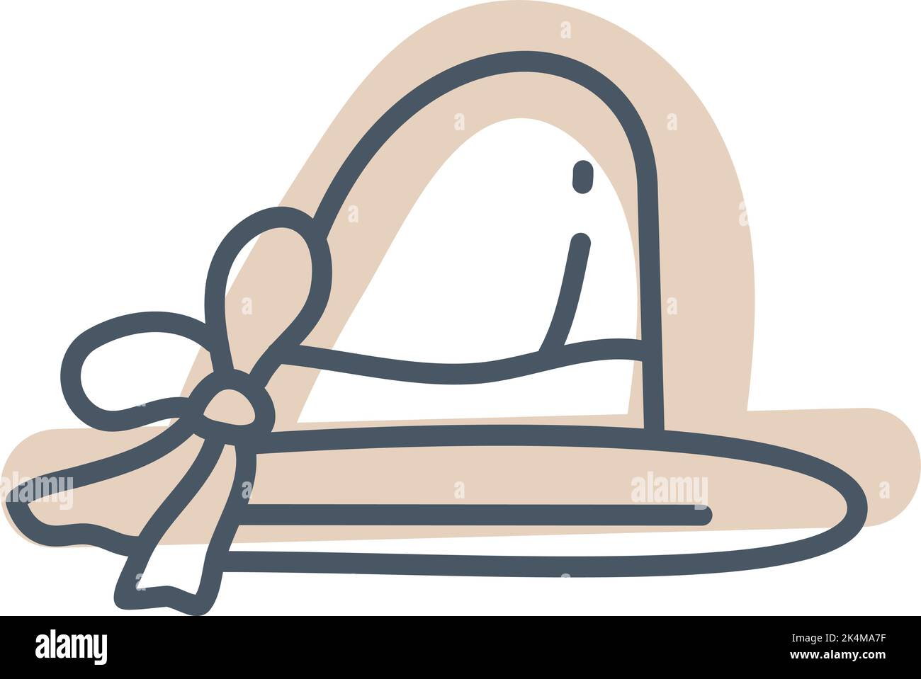 Lady hat, illustration, vector on a white background Stock Vector Image ...