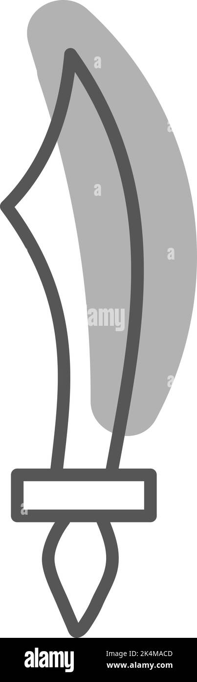 Antique sword, illustration, vector on a white background Stock Vector ...